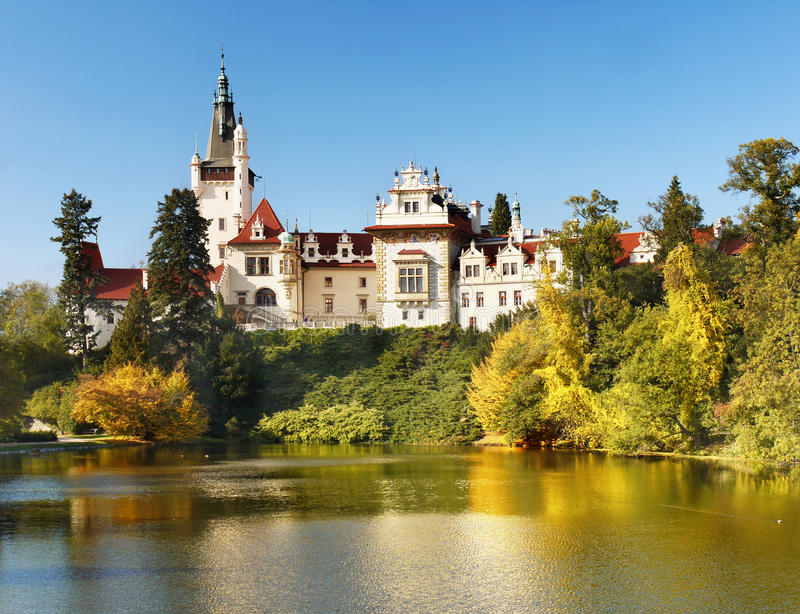 pruhonice-park-castle-prague-lake-panoramic-view-unesco-world-heritage ...